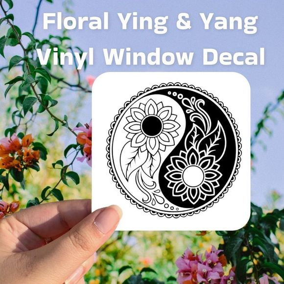 Hand Crafted | Wall Decor | Floralying Yang Vinyl Decal Multiple Colors ...